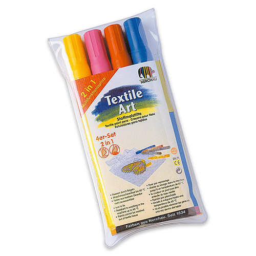 Nerchau - Textile Art - Feutres sur Tissu Foncé - Étui de 4 Feutres ...